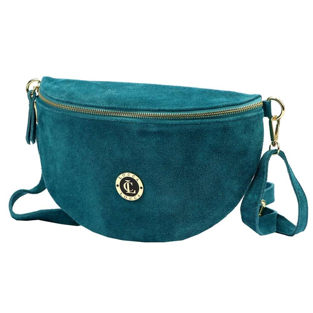 LOCCA LOC-02 Dámská kožená semišová kabelka Sea Kidney Hip Sachet ...